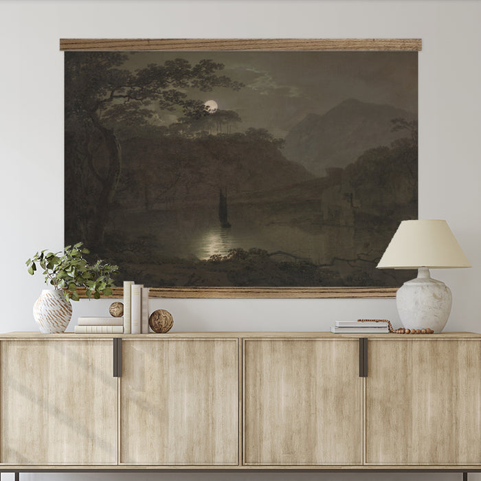 Large Canvas Wall Decor- Moonlight Sea - Canvas Art with Wood Frame