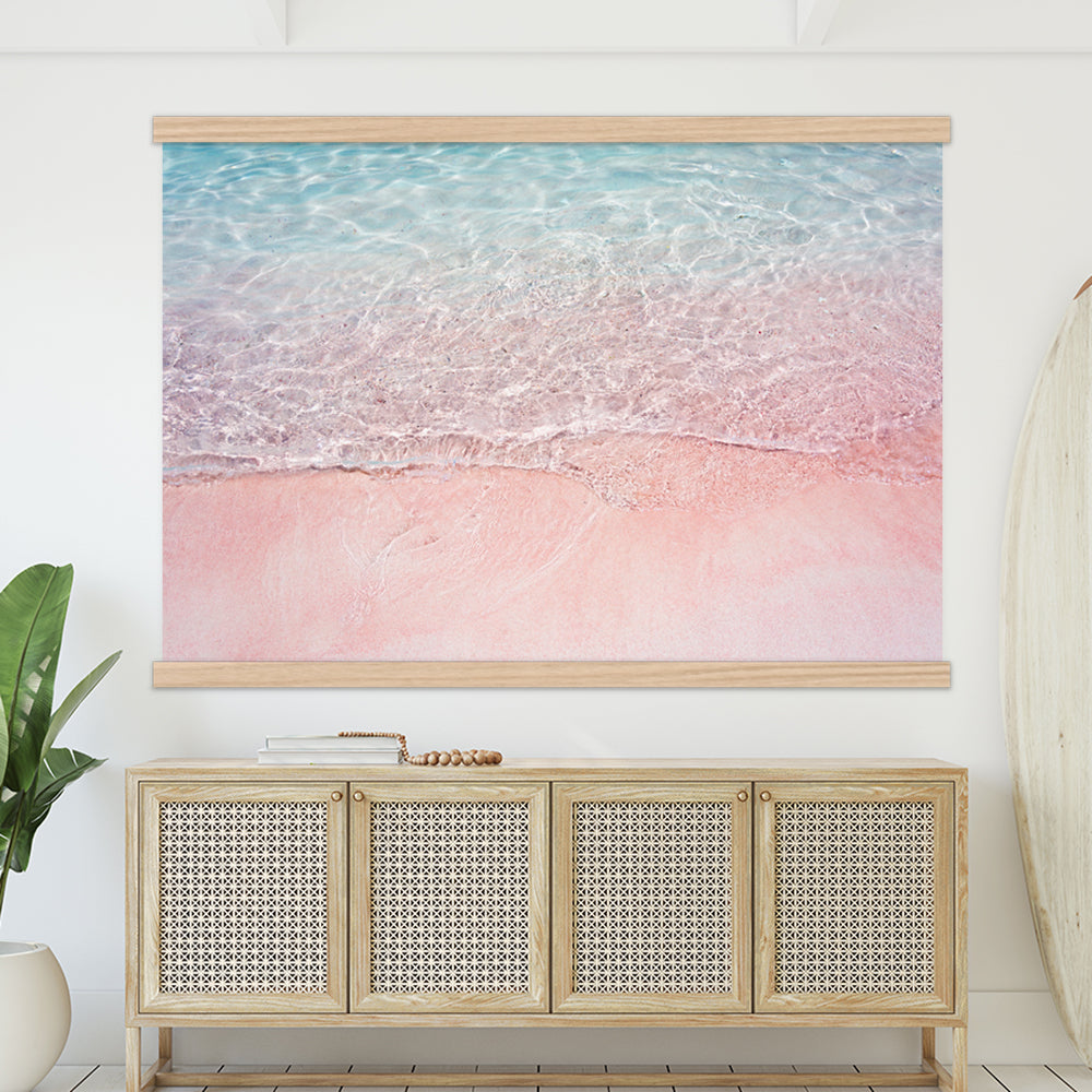 Beach Artwork - Water Meets Sand - Framed Beach Photograph - Beach Hou