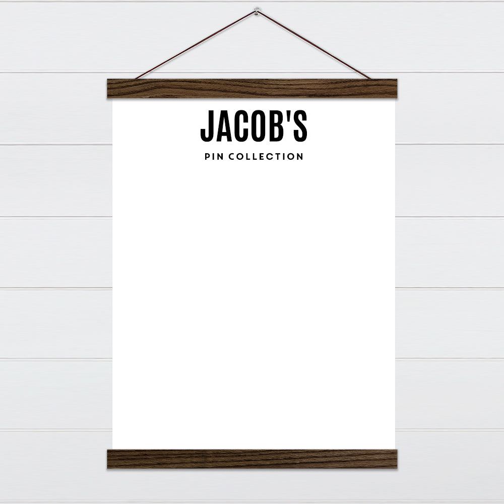 Plain Bold Text Pin Collection Hanging Banner